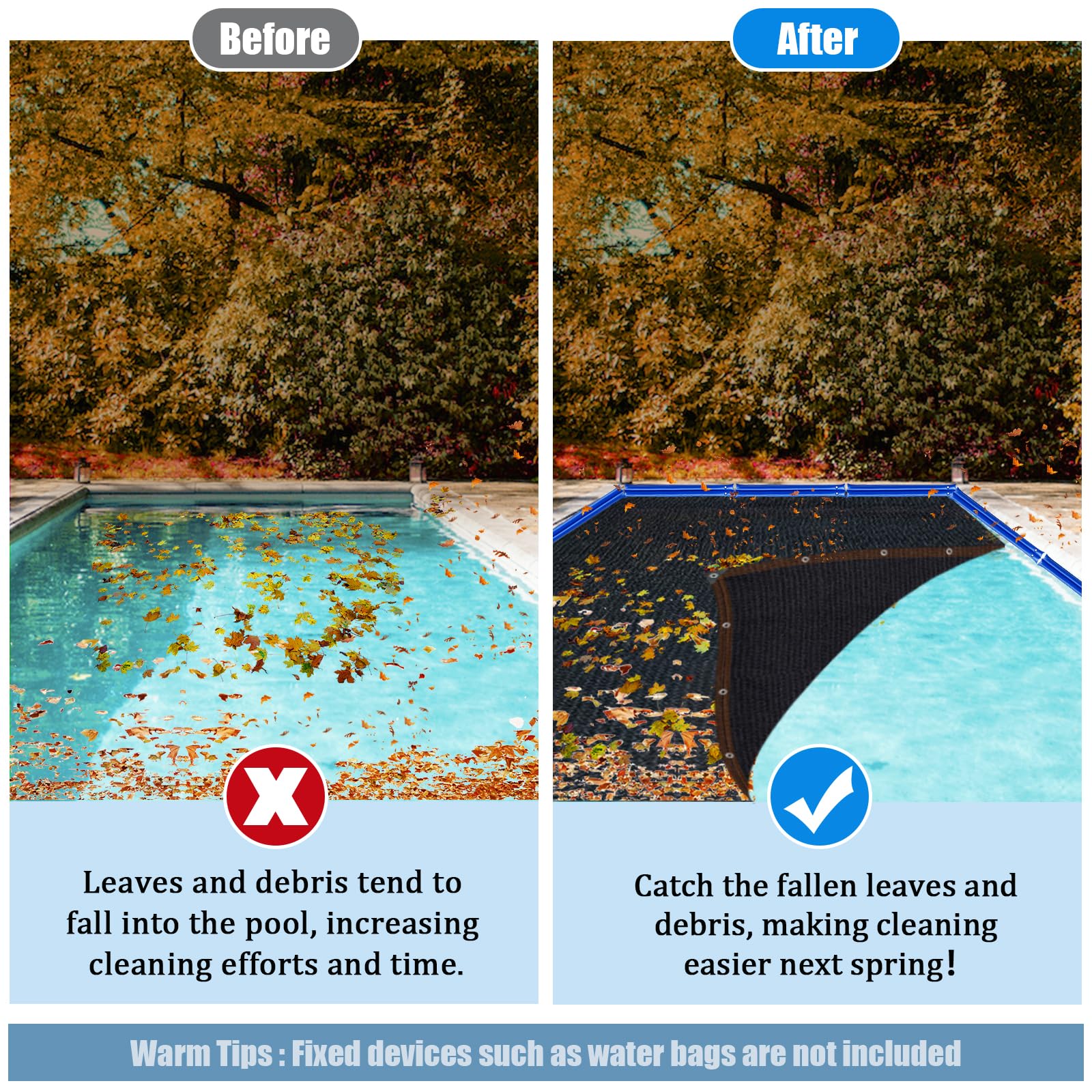 Snapklik.com : Riare 20 X 40ft Pool Leaf Net Cover-Fine Mesh Pool ...