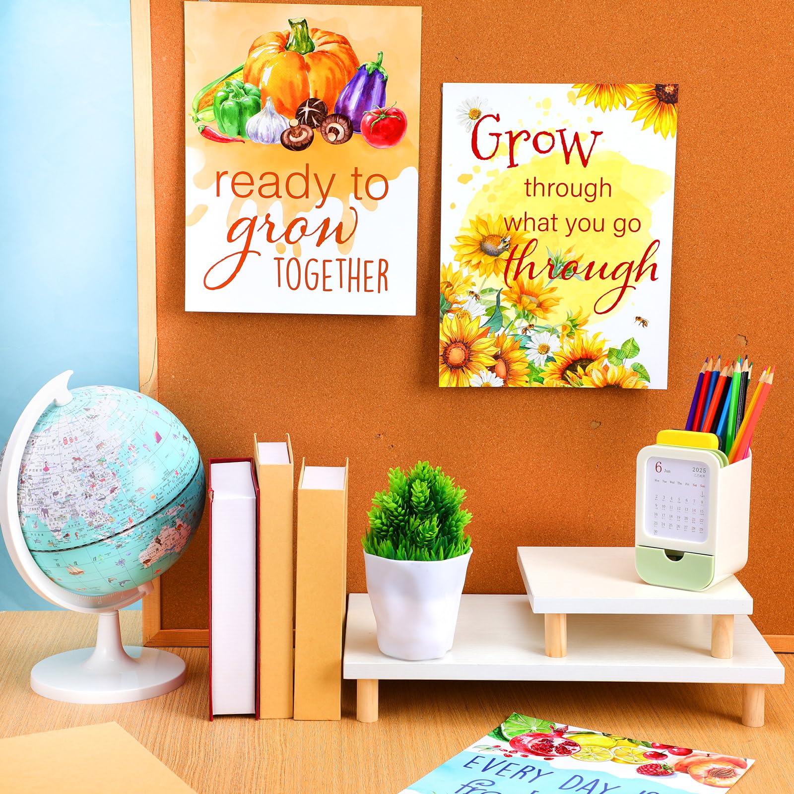 Snapklik.com : 12 Pcs Farmers Market Classroom Poster Set Fruit ...