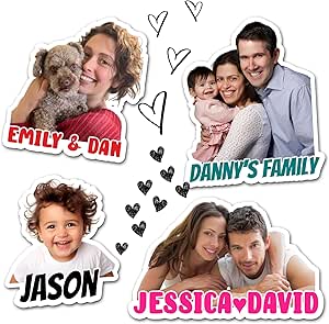 Amazon.com: Custom Photo Sticker Personalized Stickers Image Picture ...