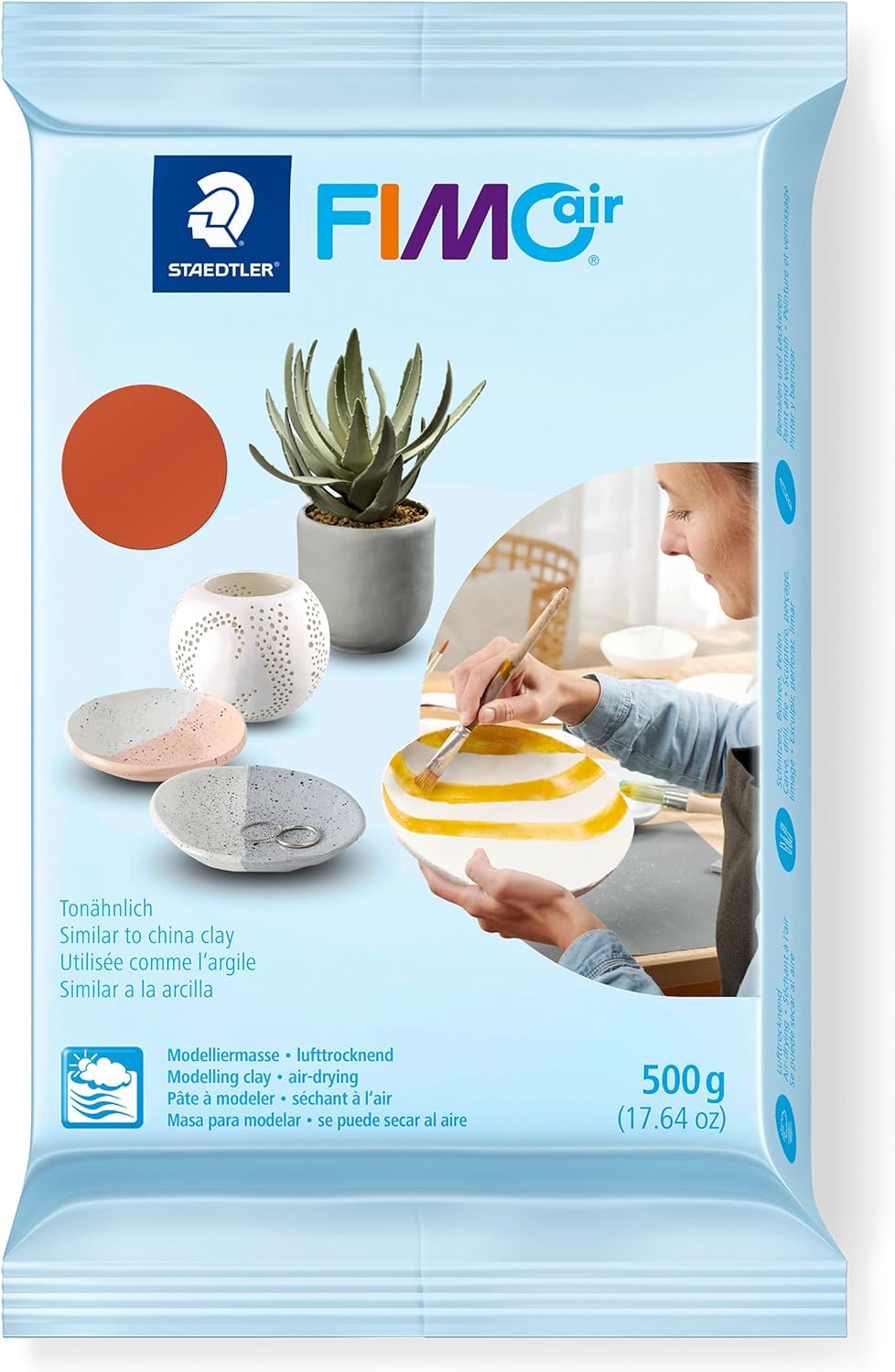 Staedtler FIMO Air - Pain pâte à modeler - 500 grammes - Terracotta - 8100-76 : Amazon.fr ...