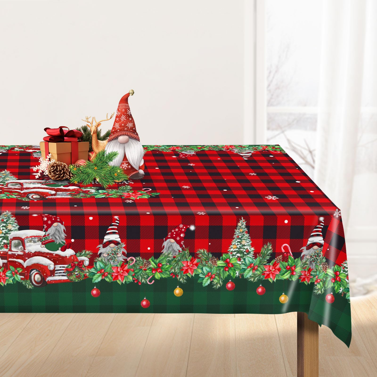 Amazon.com: Christmas Table Cloth Rectangle Tablecloth - Merry ...