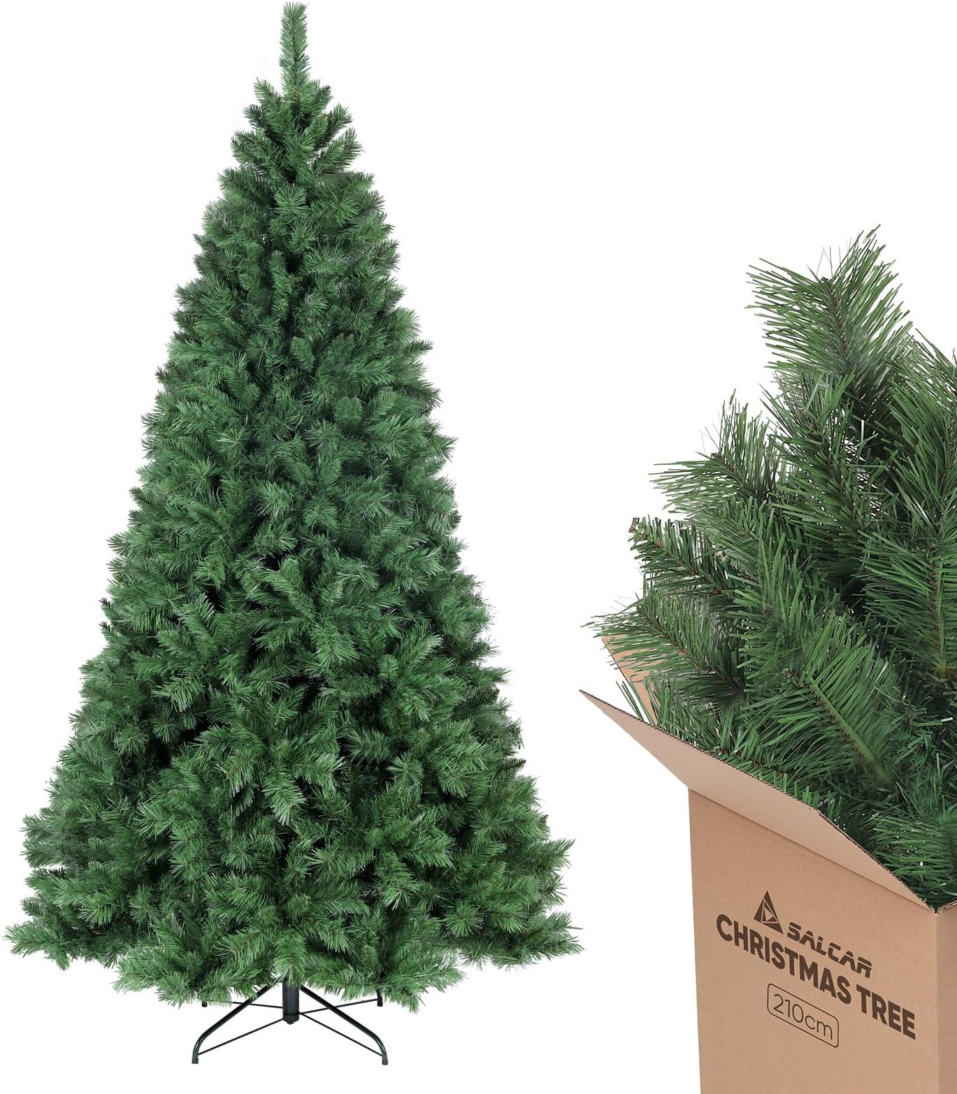 Amazon.de: RS Trade® HXT 19001 210 cm künstlicher PVC Weihnachtsbaum (Ø ...