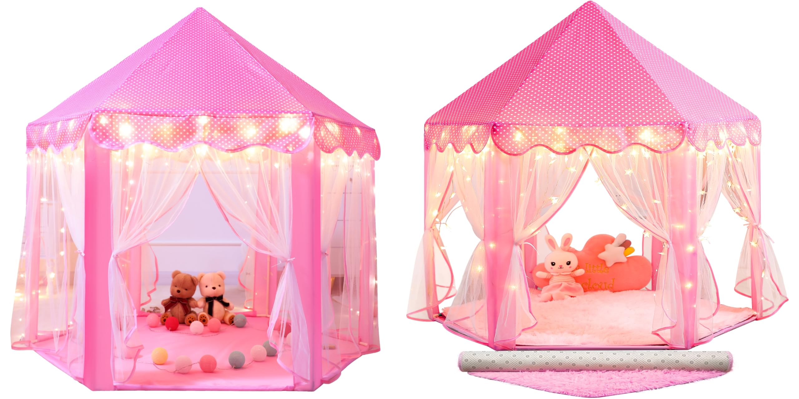 Amazon.com: Sumbababy Pink Princess Tent for Toddlers and Pink Play ...