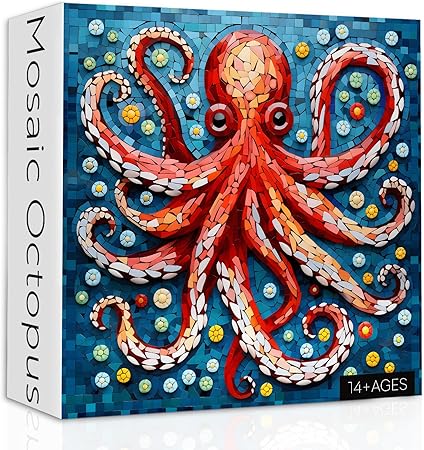 Amazon.com: Mosaic Octopus Puzzles for Adults 1000 Pieces, Ocean ...
