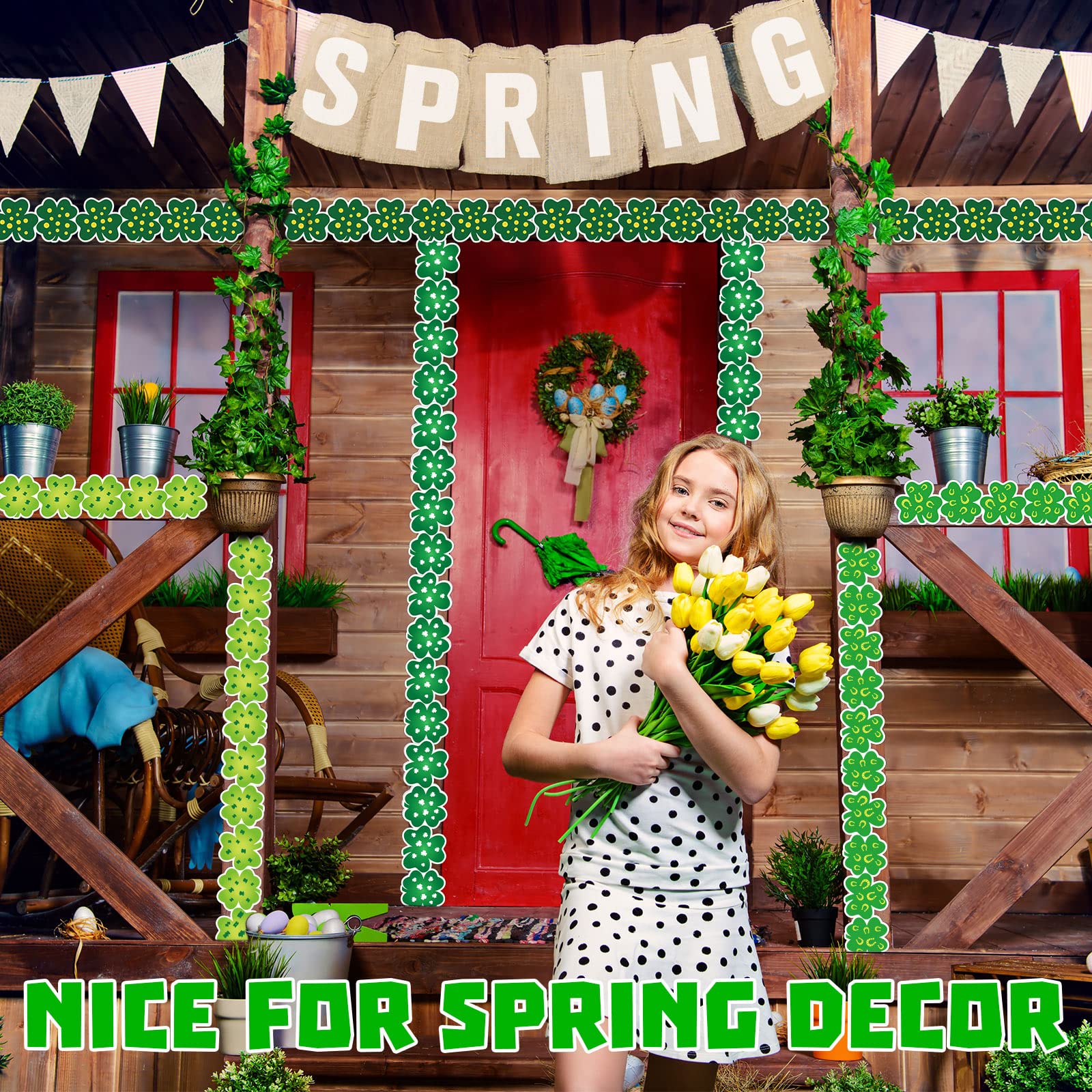 Snapklik.com : 4 Rolls 131 Ft St Patricks Day Shamrock Bulletin Board ...