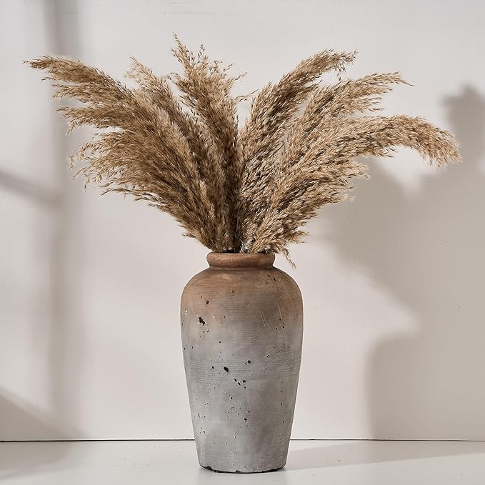 Amazon.com: Vaseking Large Ceramic Rustic Vase, 11 inch Minimalist ...