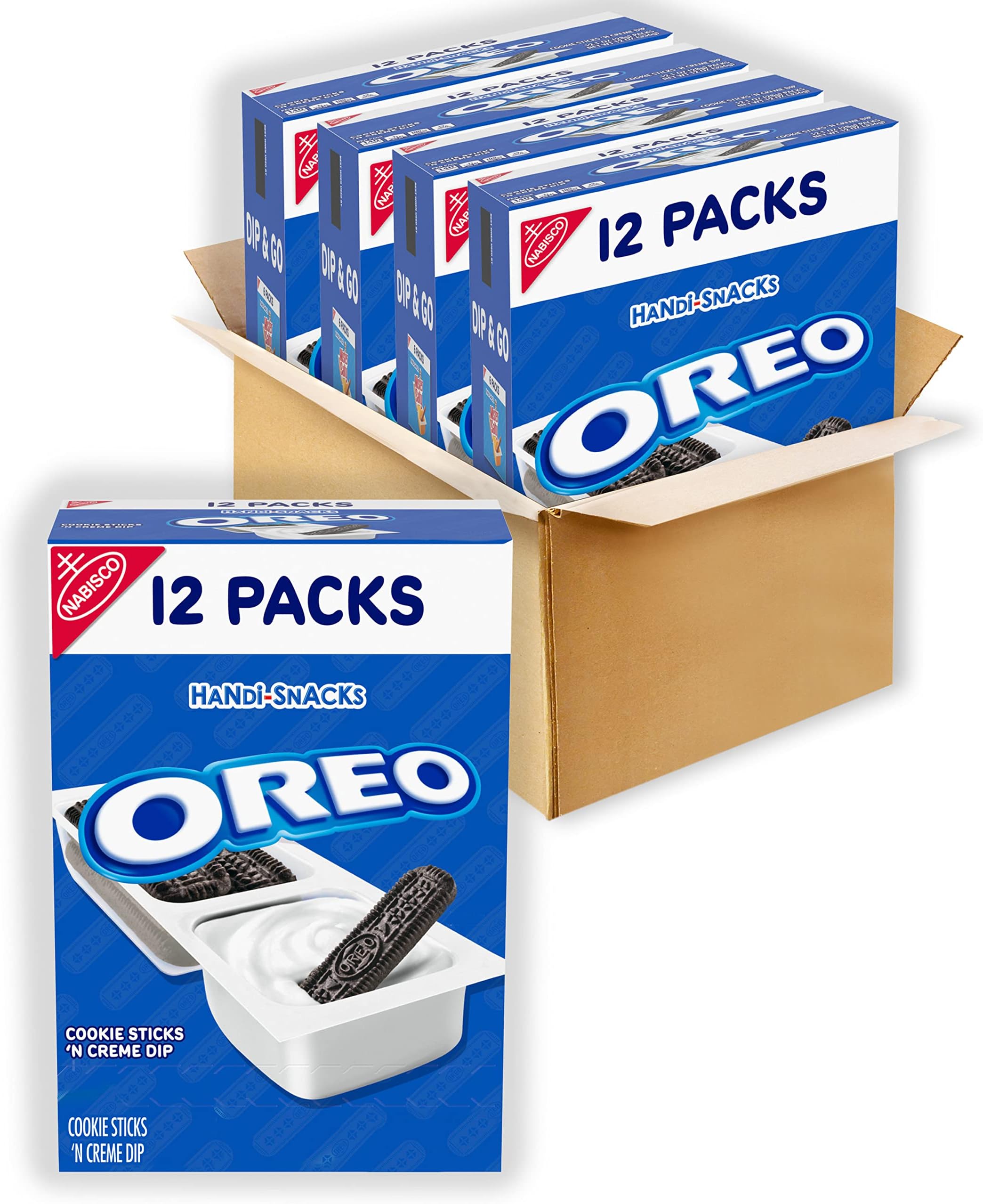 Amazon.com: Handi-Snacks OREO Cookie Sticks 'N Crème Dip Snack Packs, 4 ...