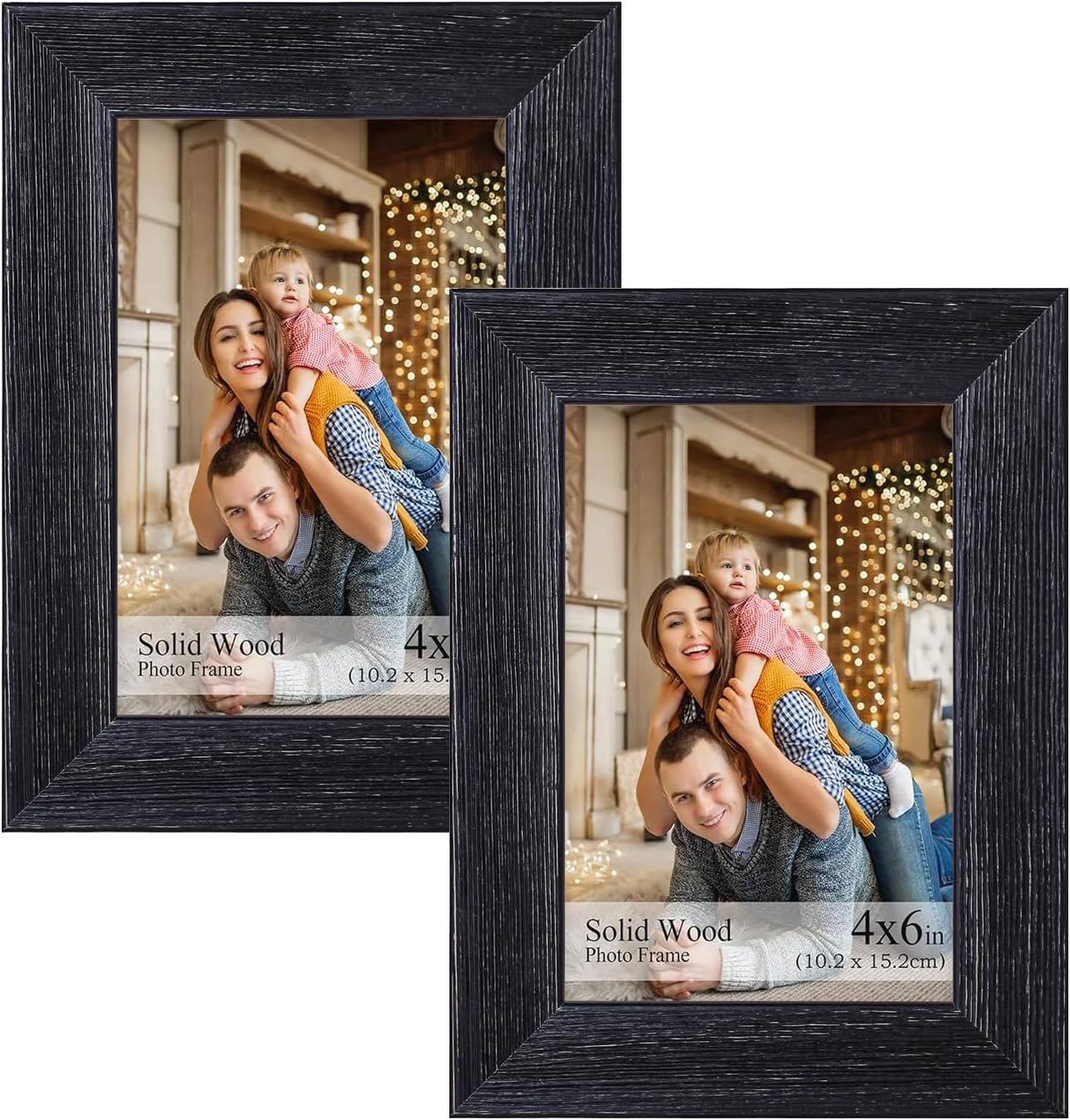 Amazon.com - 4x6 Picture Frame, Natural Solid Wood 4 by 6 Picture Frame ...