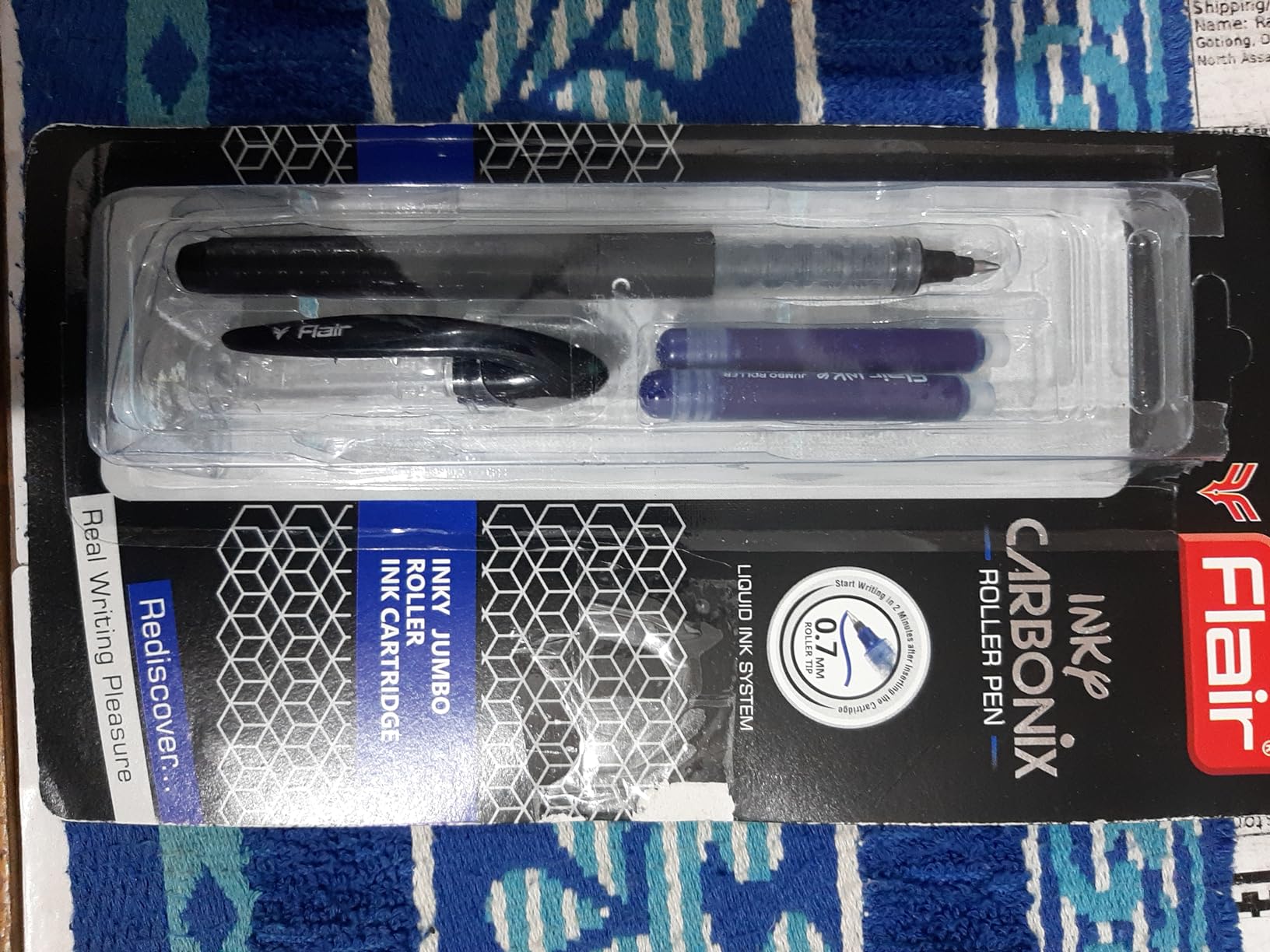 FLAIR Inky Series Carbonix Liquid Ink Roller Pen Blister Pack | 0.7 mm ...