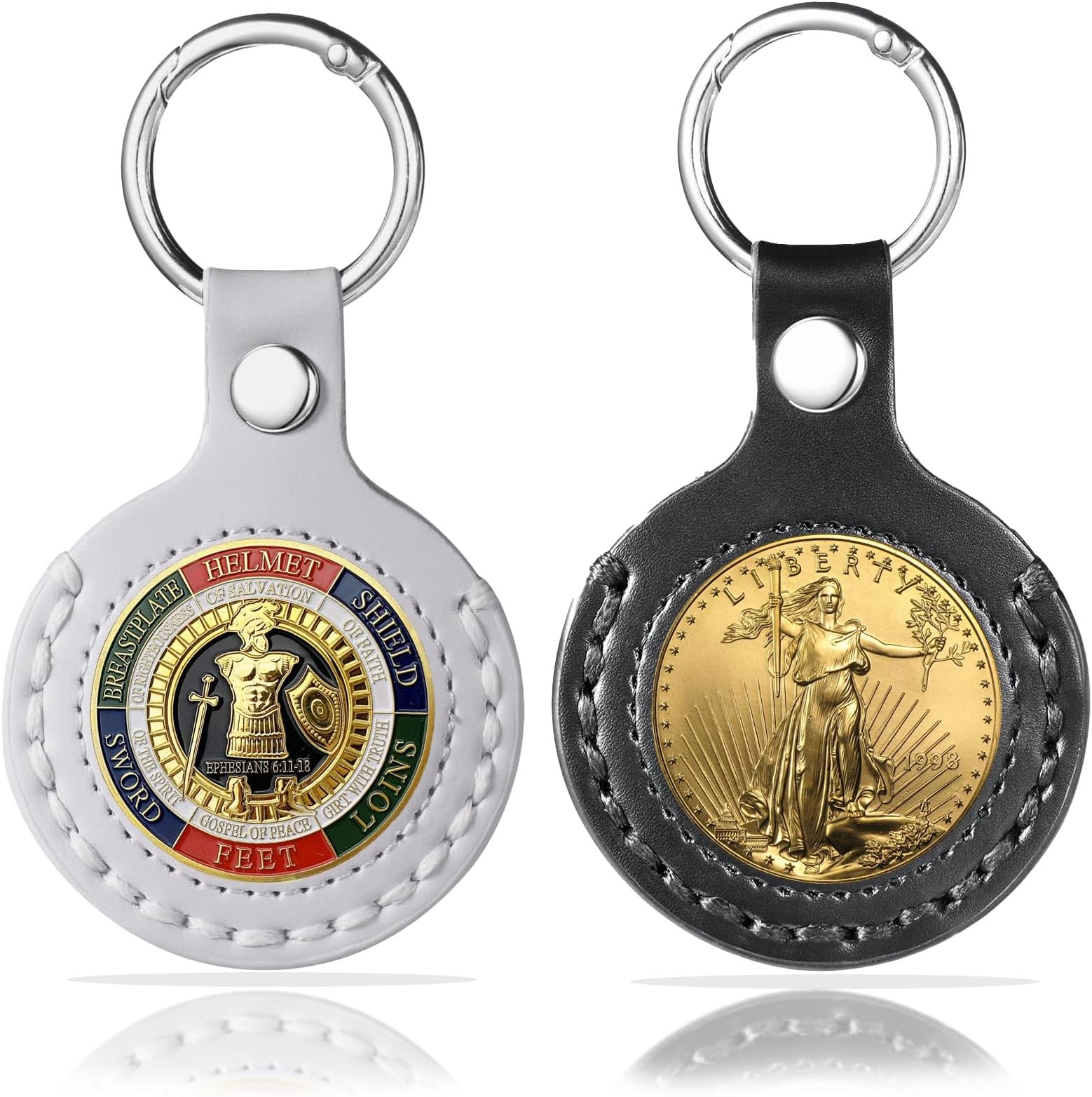 Amazon.com: IELCJJ Premium Leather Coin Holder - Handmade Sobriety AA ...