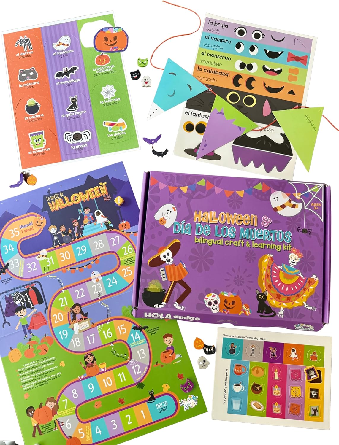 Halloween & Día de Los Muertos Bilingual Craft and Learning Kit – Kids ...