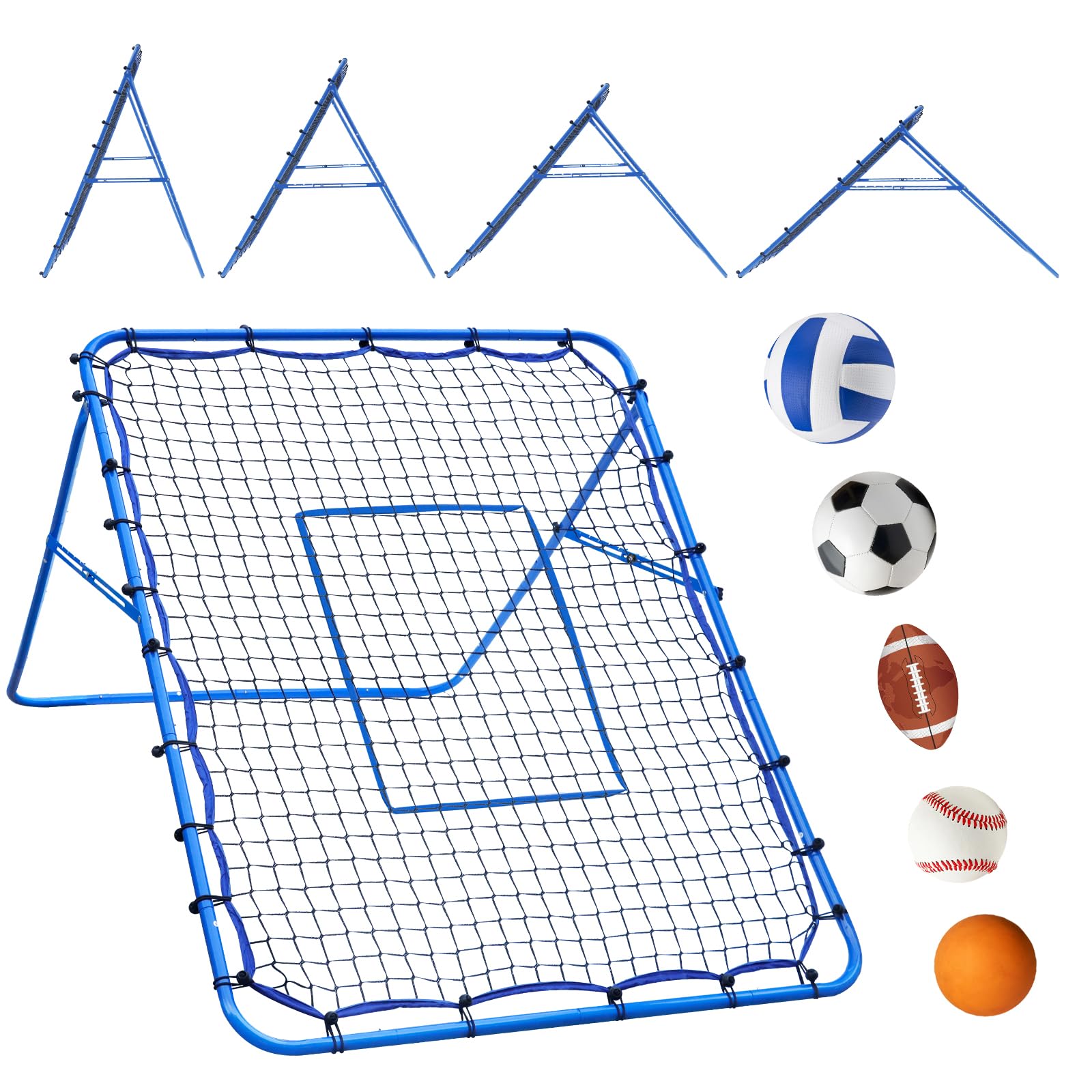 Amazon.com : 5x4FT Volleyball Rebounder Net, Baseball Soccer Rebounder ...