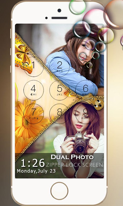 Dual Photo Zip Lock Screen - App on Amazon Appstore