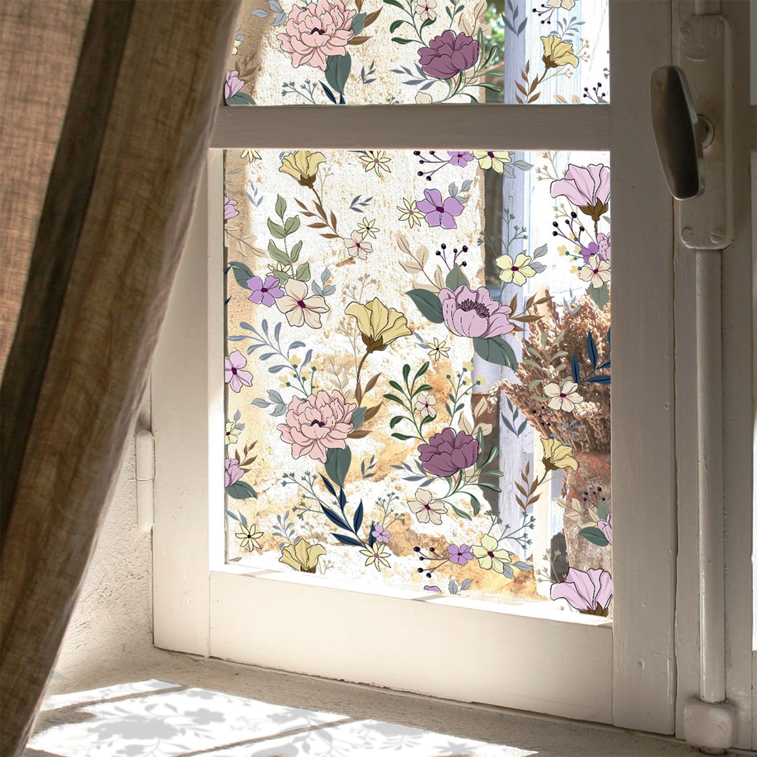 Amazon.com: WBQMUNY Window Privacy Film Stained Glass Window Clings ...