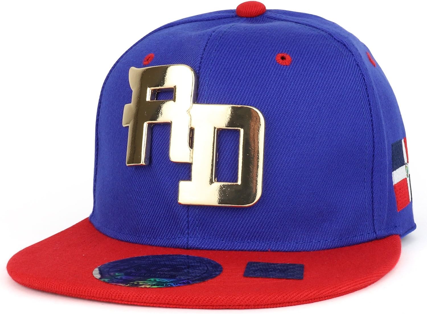 Trendy Apparel Shop RD Metal Frame Flatbill Snapback Cap with Republic ...