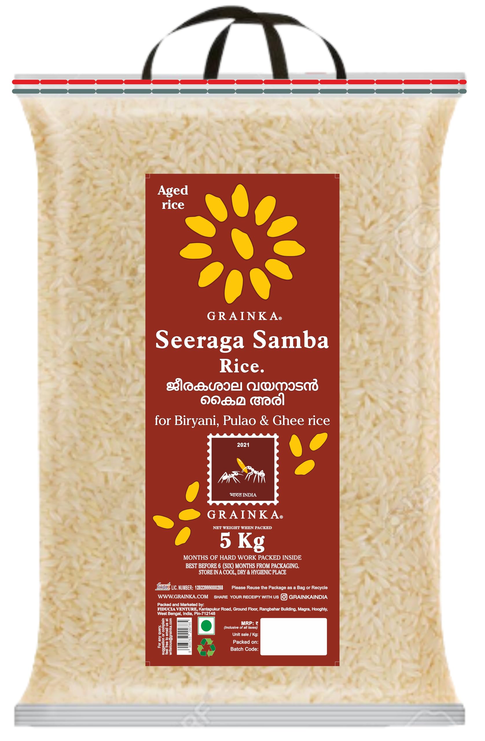 Grainka Seeraga Samba Rice | Aged Rice | Premium Aromatic | Biryani ...