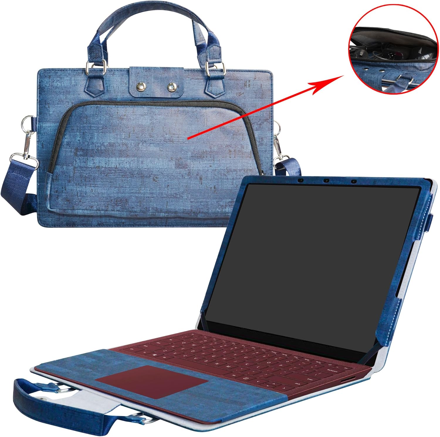 Amazon.com: Surface Laptop Case,2 in 1 Accurately Designed Protective ...