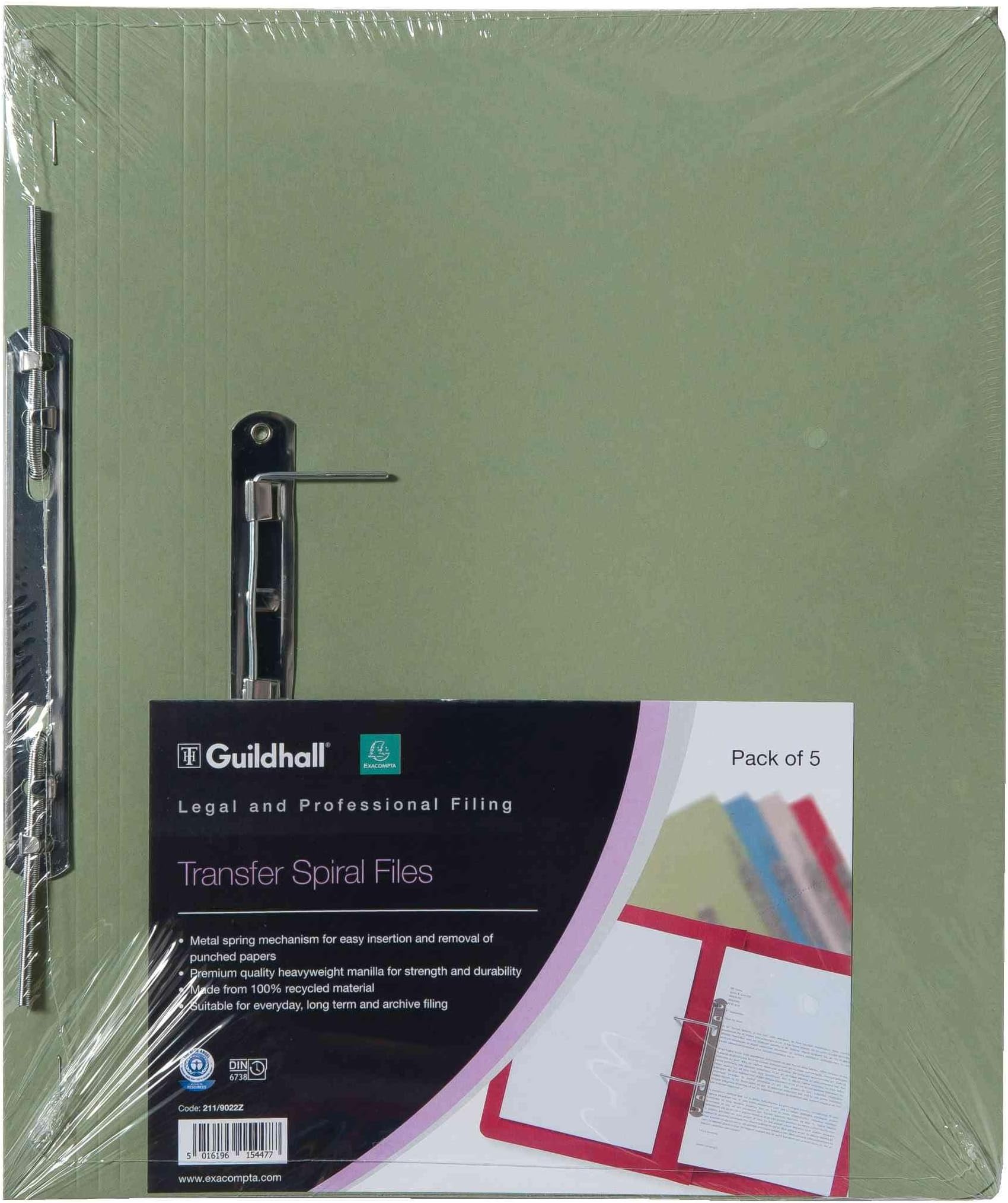 Elba Stratford Transfer Spring File with Pocket Recycled 315gsm 32mm ...