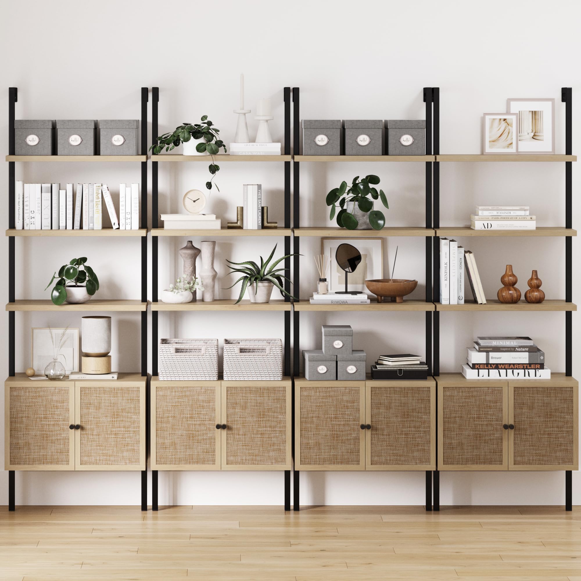 Snapklik.com : Nathan James Theo Industrial Open Shelf Bookcase
