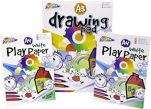 Grafix Drawing Pads for Children - (3 Pack) Includes 2 x A4 Sketch Pads ...