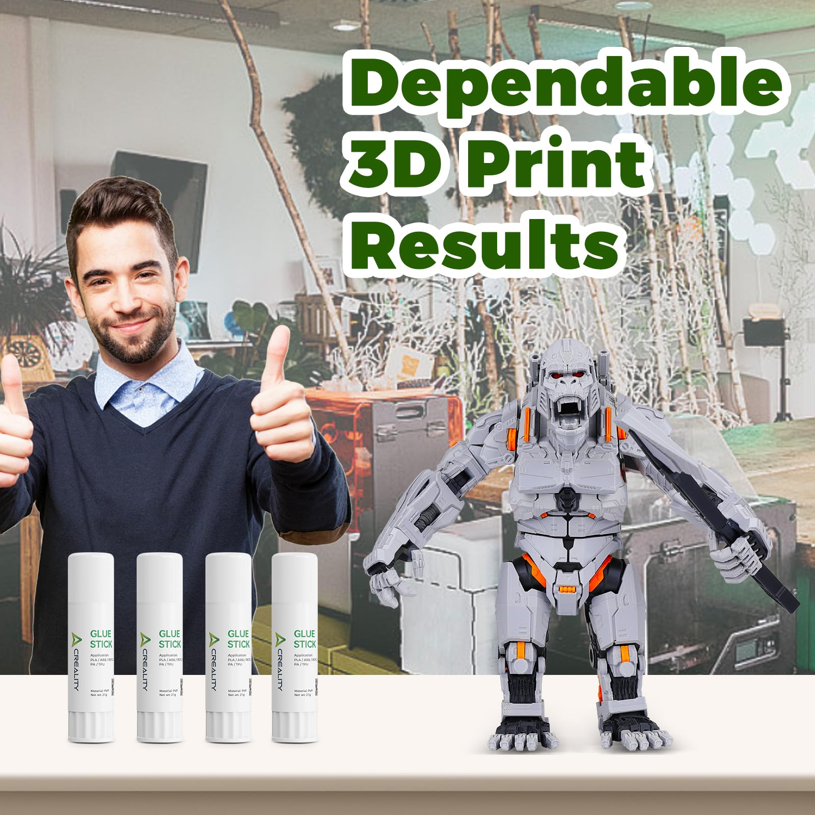 Snapklik.com : Creality 3D Printer Glue Sticks 4 Pack Enhanced First ...