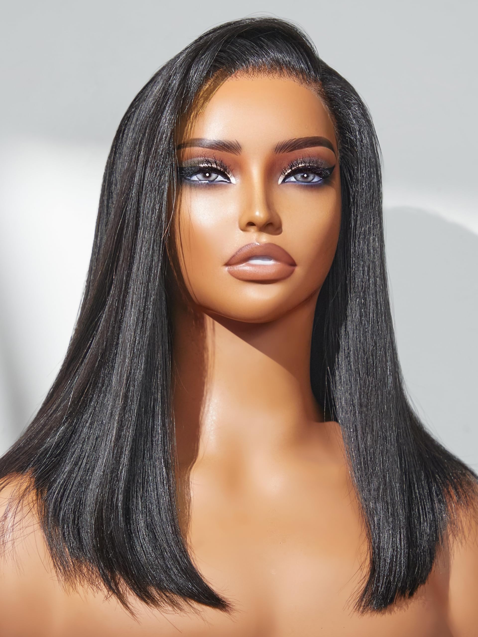 Amazon.com : LUVME HAIR Bob Wig 100% Human Hair Wigs Glueless Lace ...