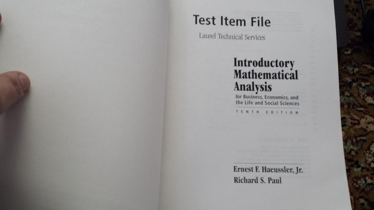 Introductory Mathematical Analysis: 9780130340238: Books - Amazon.ca