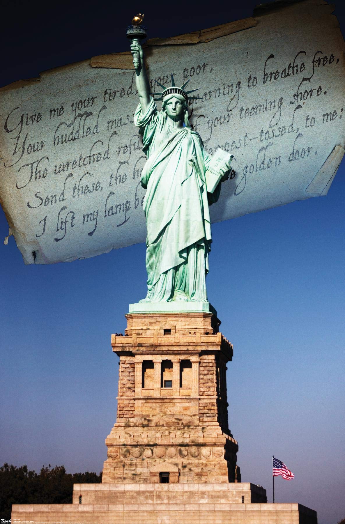 Amazon.com: Trends International Landmarks - The Statue Of Liberty Wall ...