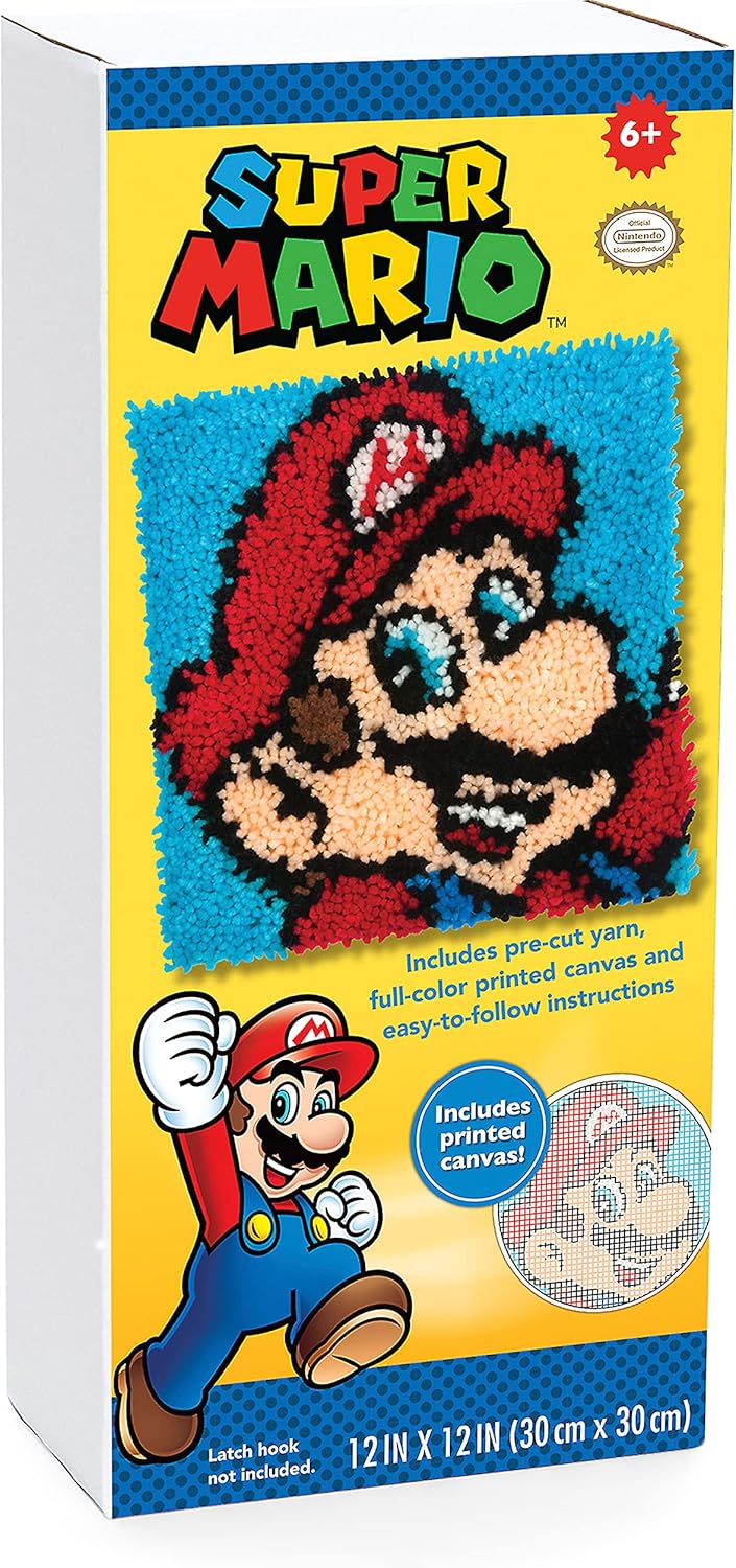 Dimensions 72-75279 Nintendo's Super Mario Brothers Latch Hook Kit for ...