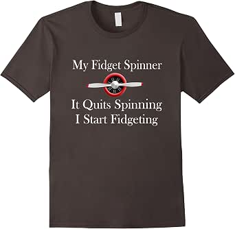 Amazon.com: Fathers Day Funny Pilot Propeller Fidget Spinner Shirt ...