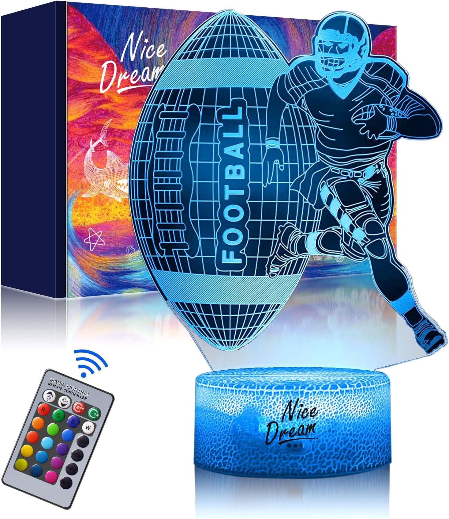 Amazon.com: Lights4fun, Inc. American Football Battery Operated LED ...