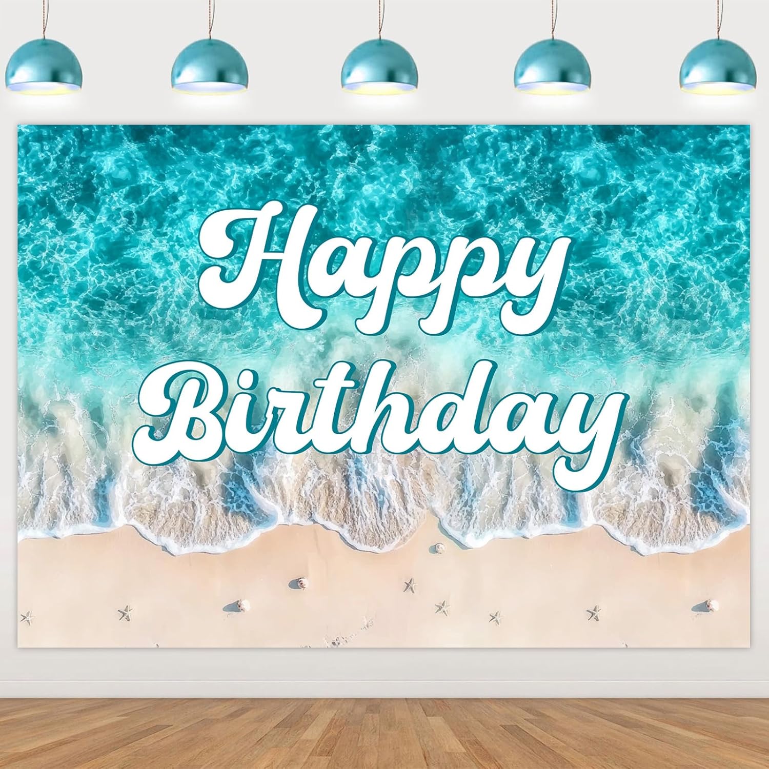 Amazon.com: Wonmelody Ocean Waves Birthday Party Decorations 7 * 5ft ...