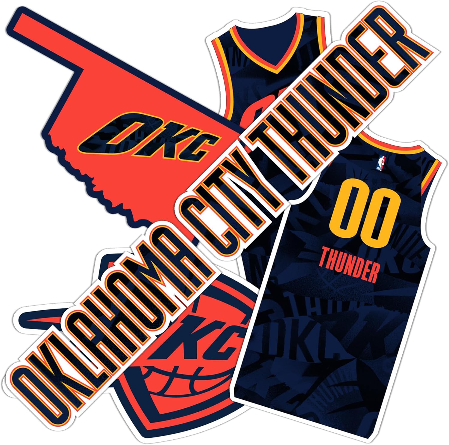 Amazon.com: Desert Cactus Oklahoma City Thunder Sticker OKC NBA ...
