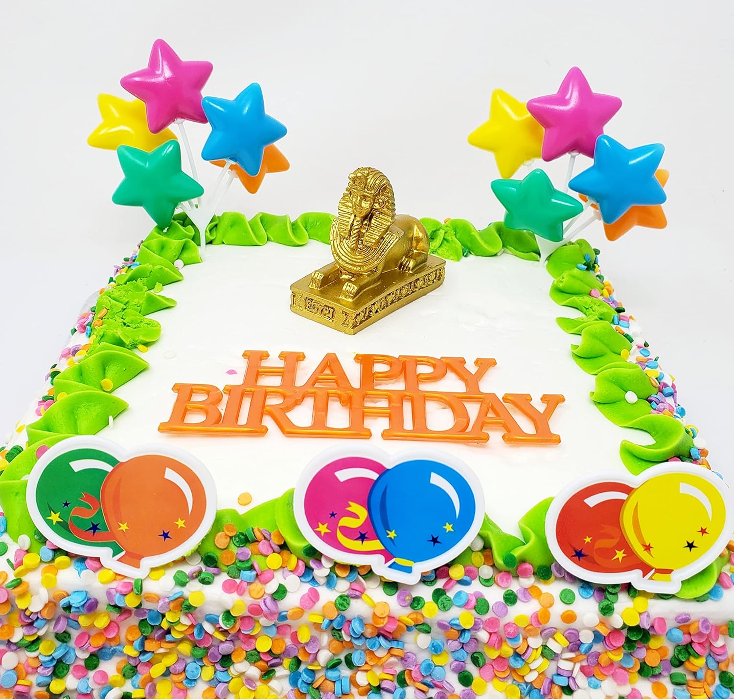 Amazon.com: Egyptian Pyramid Sphinx Themed 7 Piece Birthday Cake Topper ...
