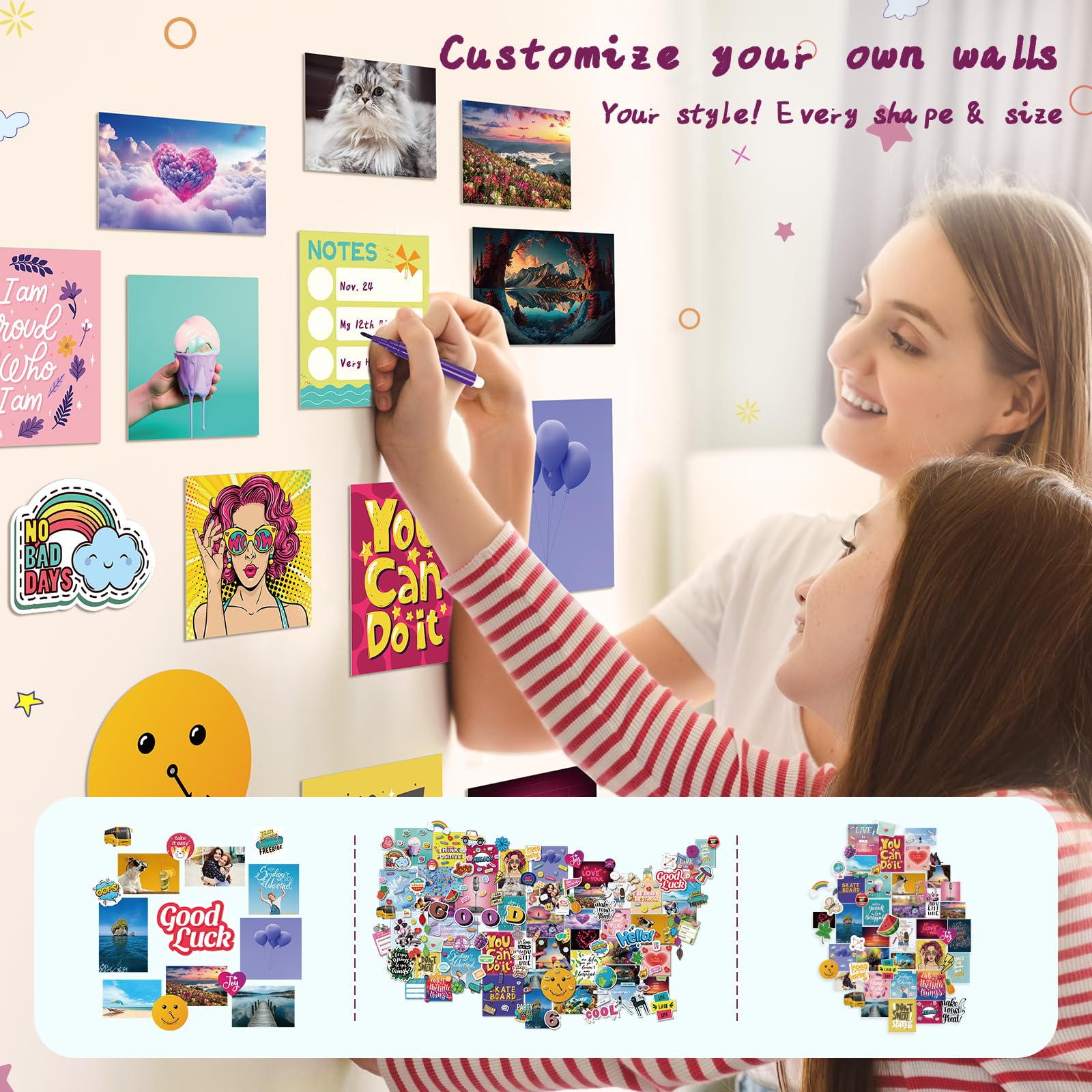 Snapklik.com : Wall Collage Kit - Teen Girls Wall Collage Kit, 1300+pcs ...