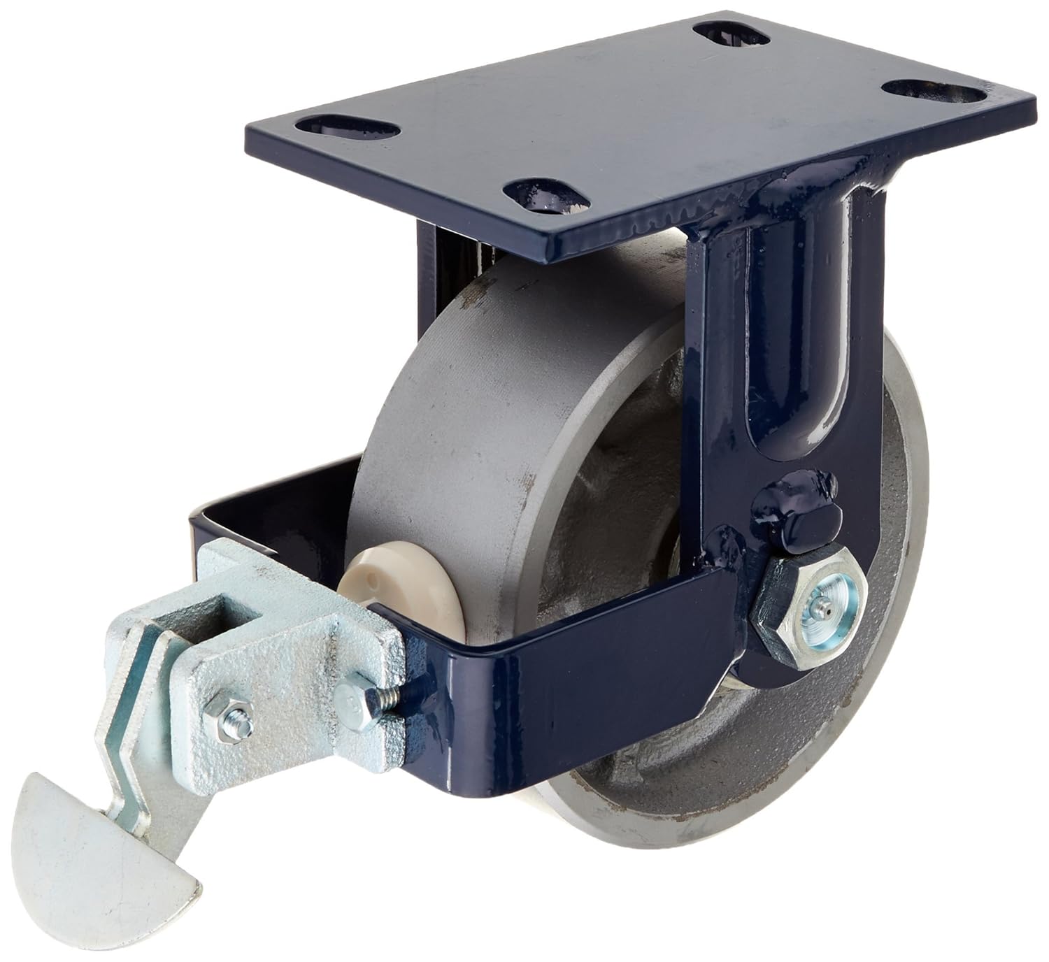 RWM Casters 75-CIR-0625-R-CWB 75 Series 7-1/2" High, 6" Cast Iron Wheel ...