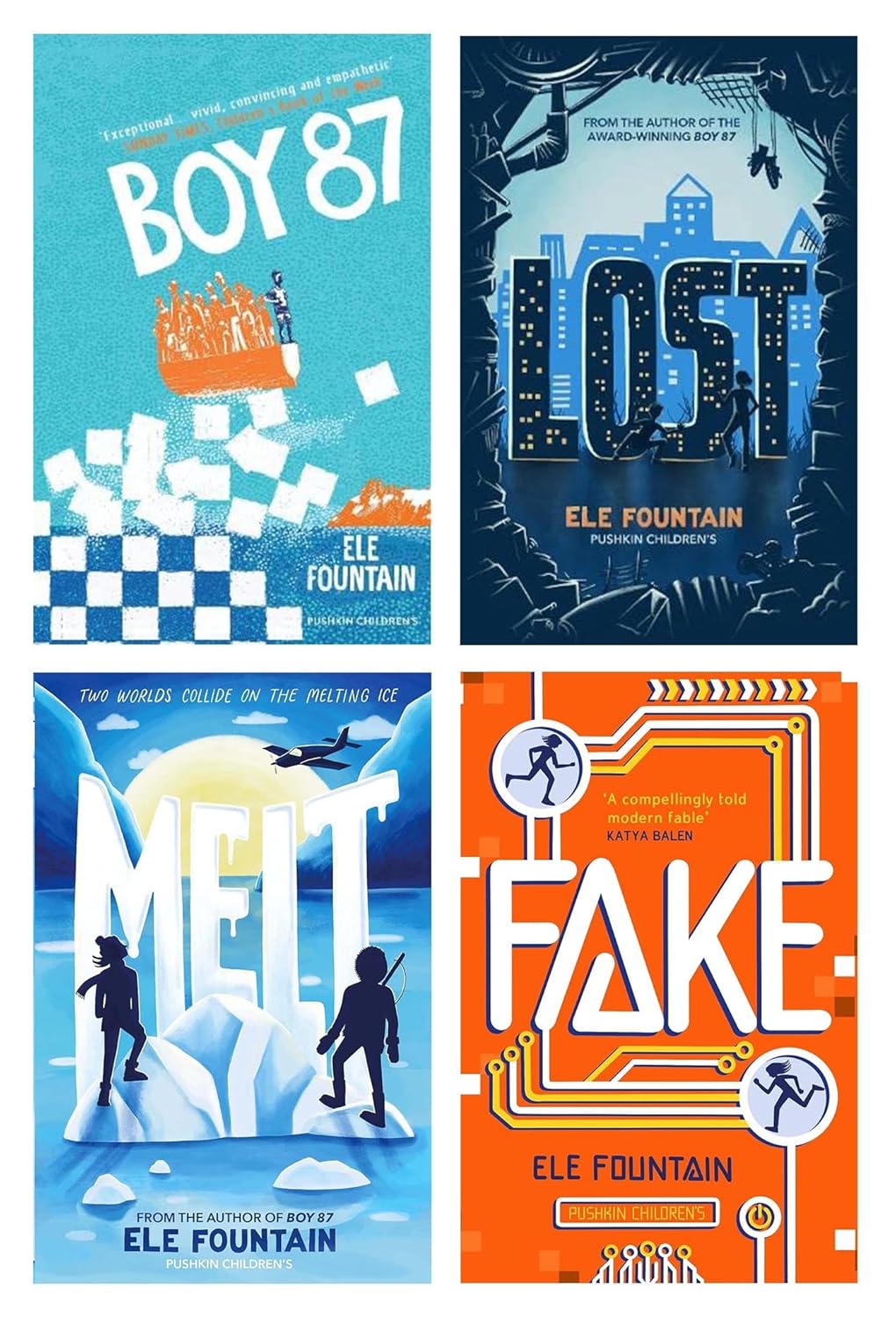 Ele Fountain Collection 4 Books Set (Boy 87, Lost, Melt & Fake): Amazon ...