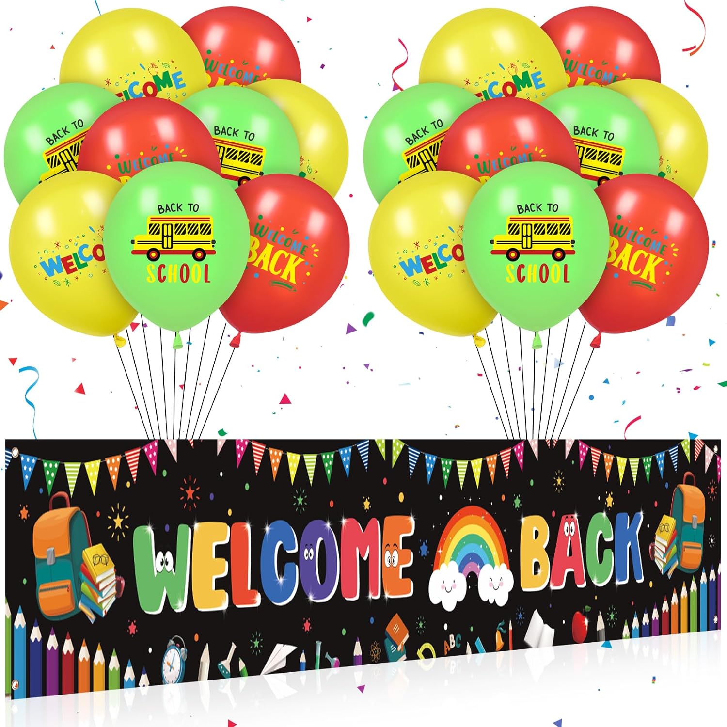 Amazon.com: Welcome Back To School Decorations Back to School Banner ...