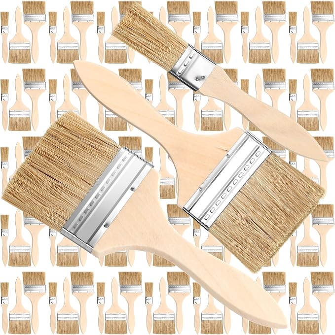 Amazon.com: Skylety 120 Pcs Chip Paint Brushes Bulk 1/2/3 Inch Various ...