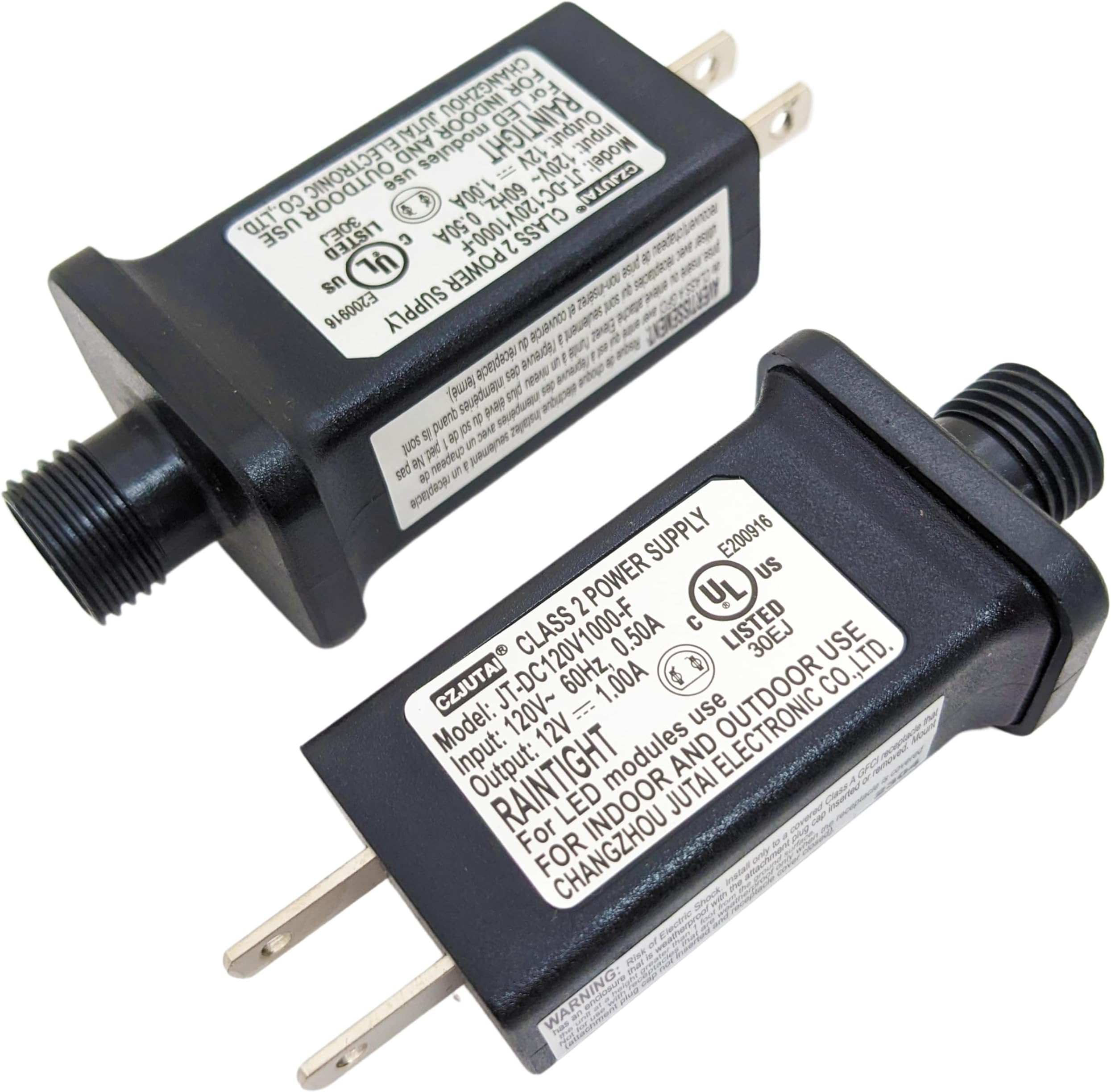 Amazon.com: 2 Pack Raintight 12V 1A LED Transformer Class 2 Power ...
