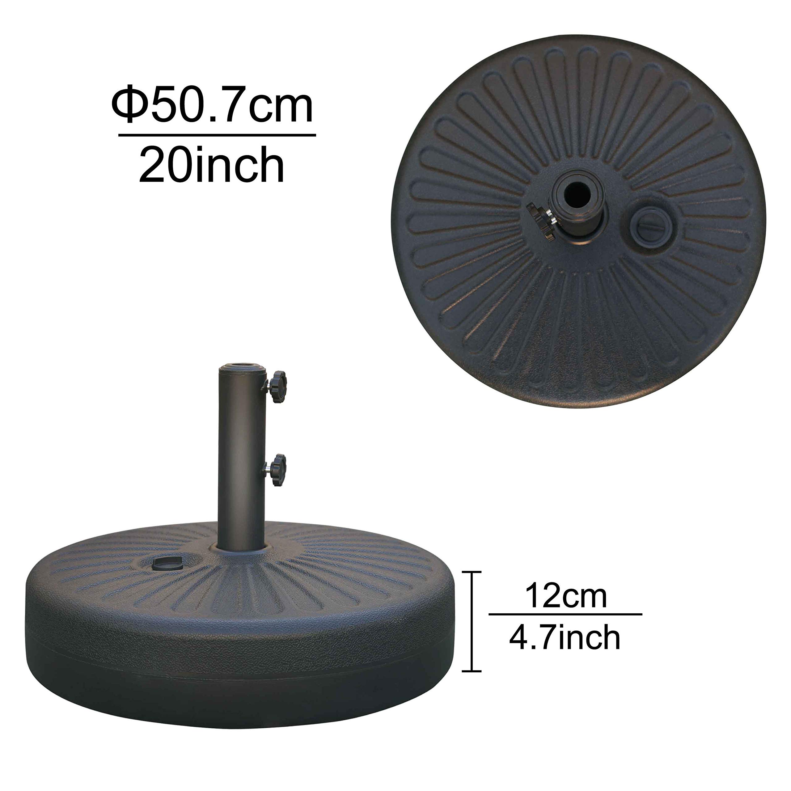 Snapklik.com : ABCCANOPY 48.5lbs Umbrella Base Water Filled Stand ...