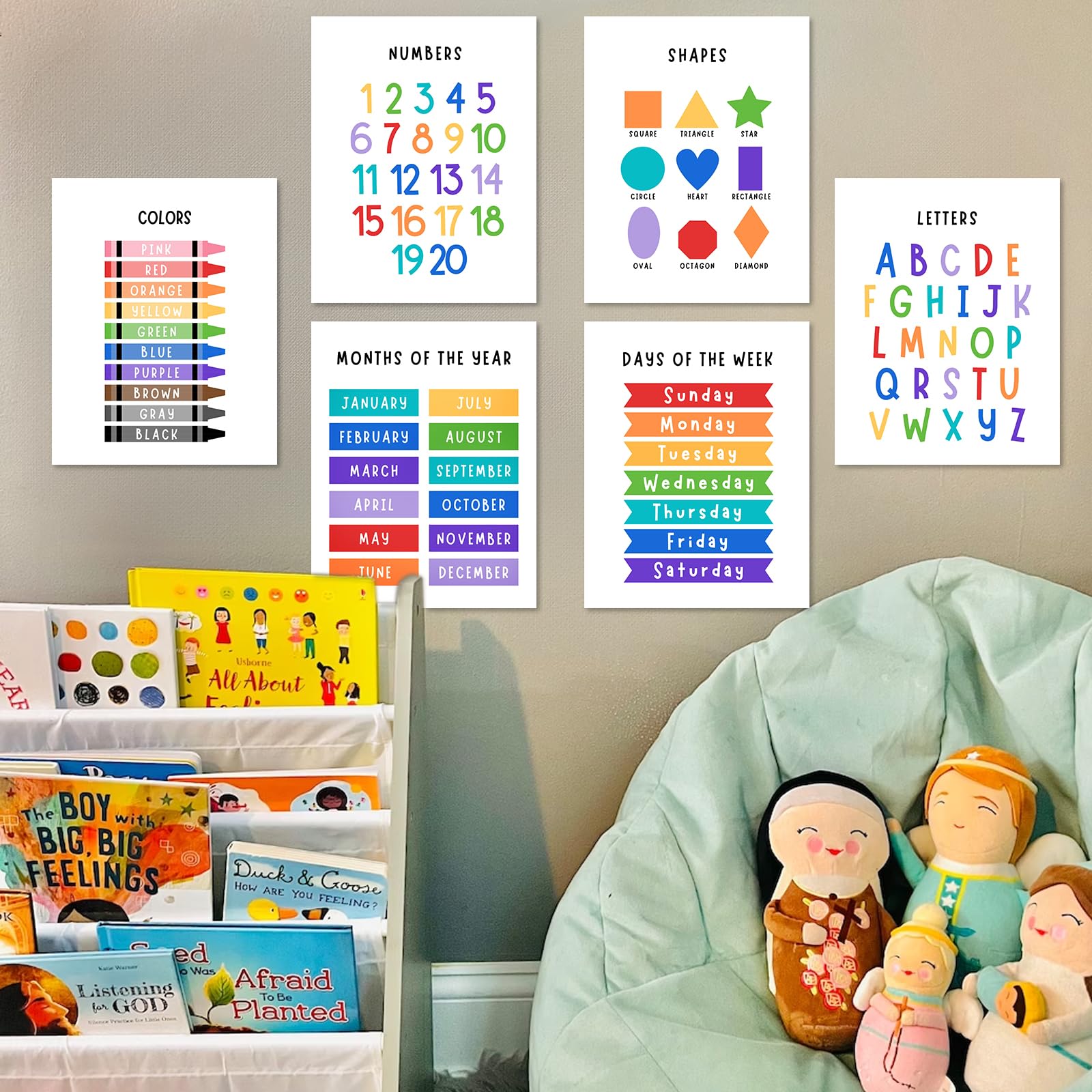 Snapklik.com : WINDVALE Educational Wall Posters 12 Learning Charts For ...