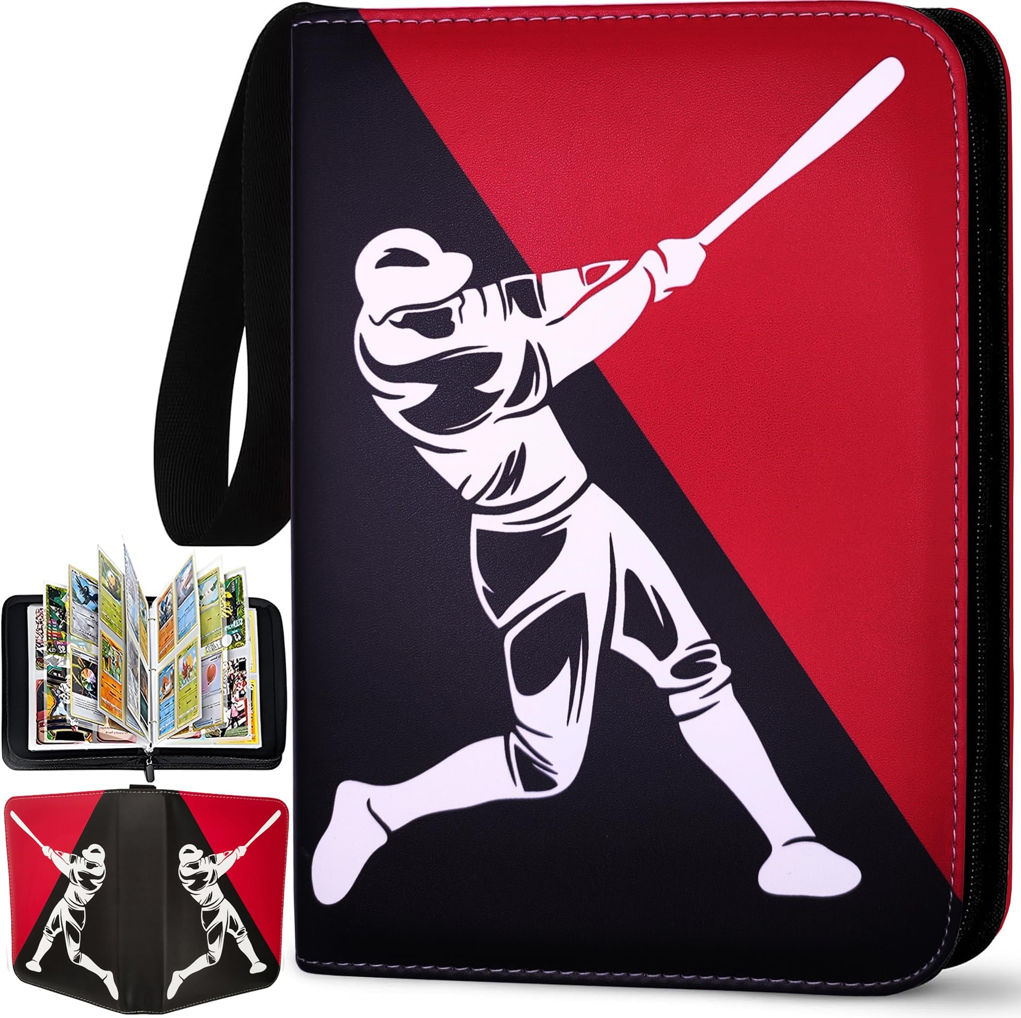 Amazon.com: Baseball Card Binder 50 Sleeves 400 Pocket Holder. Sports ...