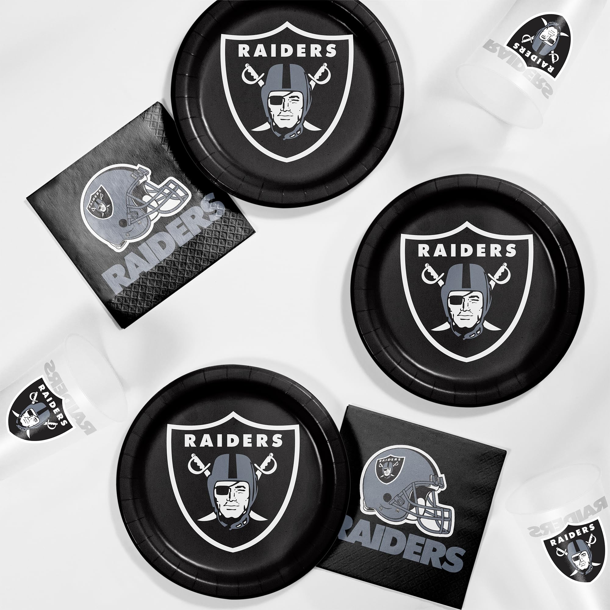 Amazon.com: Trendware Las Vegas Raiders Tailgating Kit, Serves 8 ...