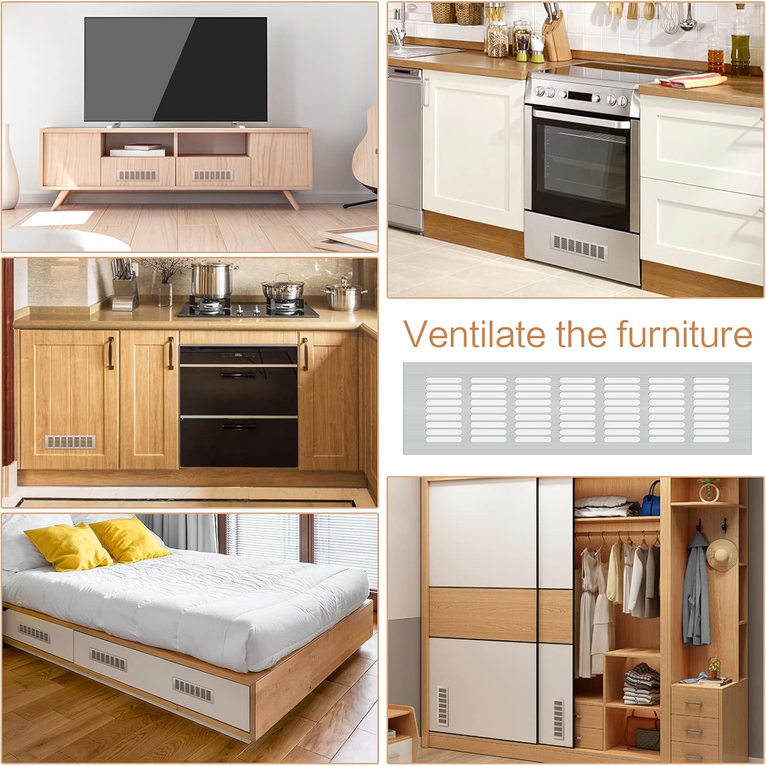 4Pcs Air Vent Grille Cover Internal Vent Covers Ventilation Grilles ...