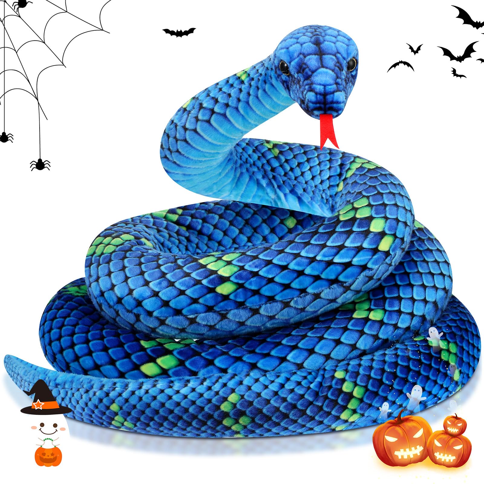Amazon.com: Hiboom Giant Snake Plush Large Stuffed Animal Snake ...