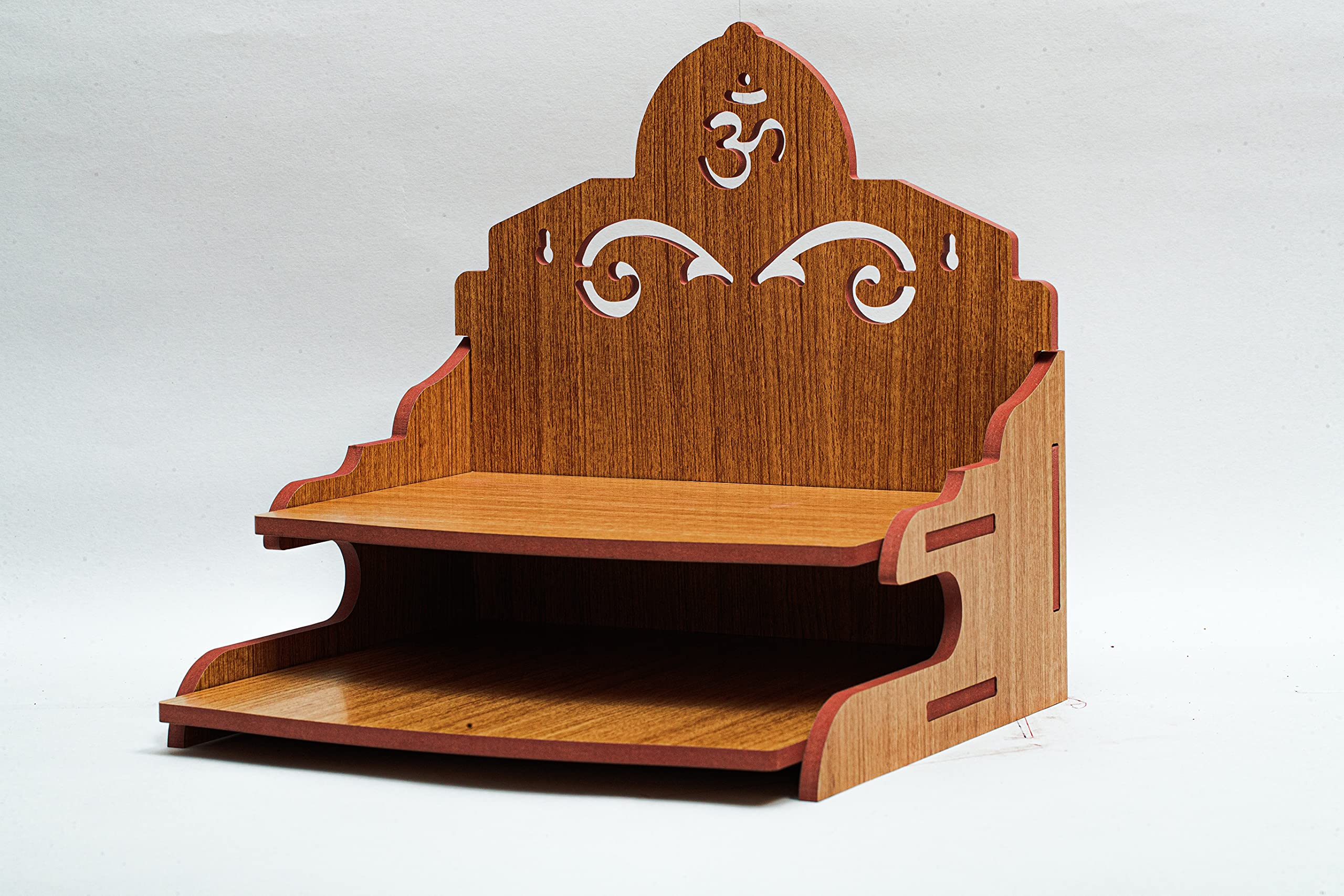 Buy Art Wooden Wall Mounted Hanging Puja Temple Wood God Stand for ...