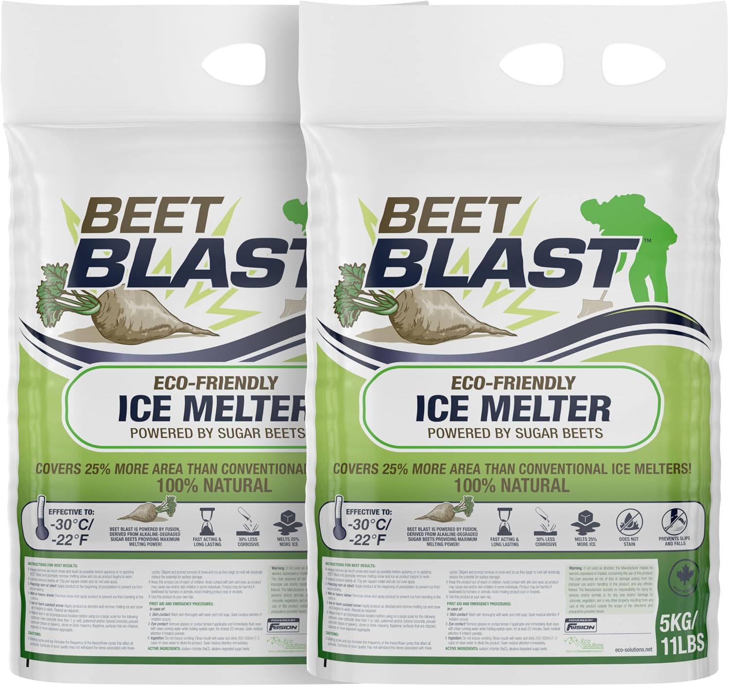Beet Blast Premium Coarse Granular Ice Melter - 5kg Bag (2 Pack ...