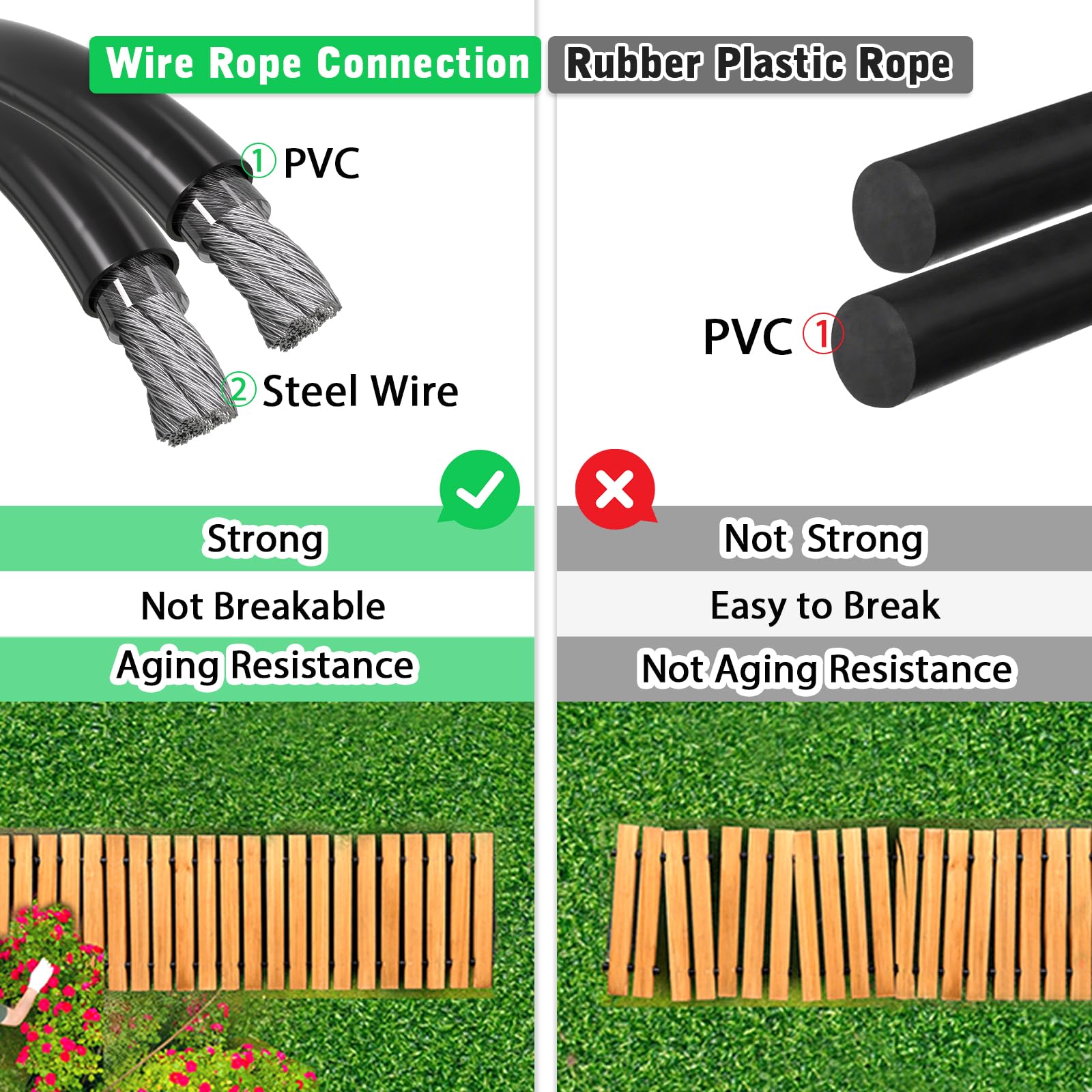 Snapklik.com : LZTQD Wooden Garden Pathway Extra Wide, 12 Outdoor Walkway