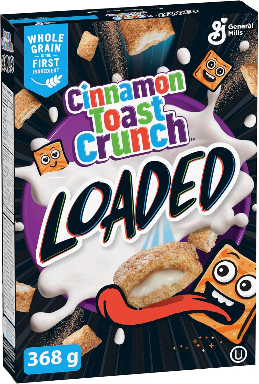 Cinnamon Toast Crunch Loaded with Vanilla Creme Filling Cereal, 368 ...